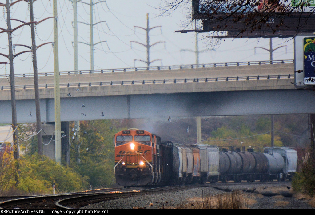 BNSF 7415 16T with Birds